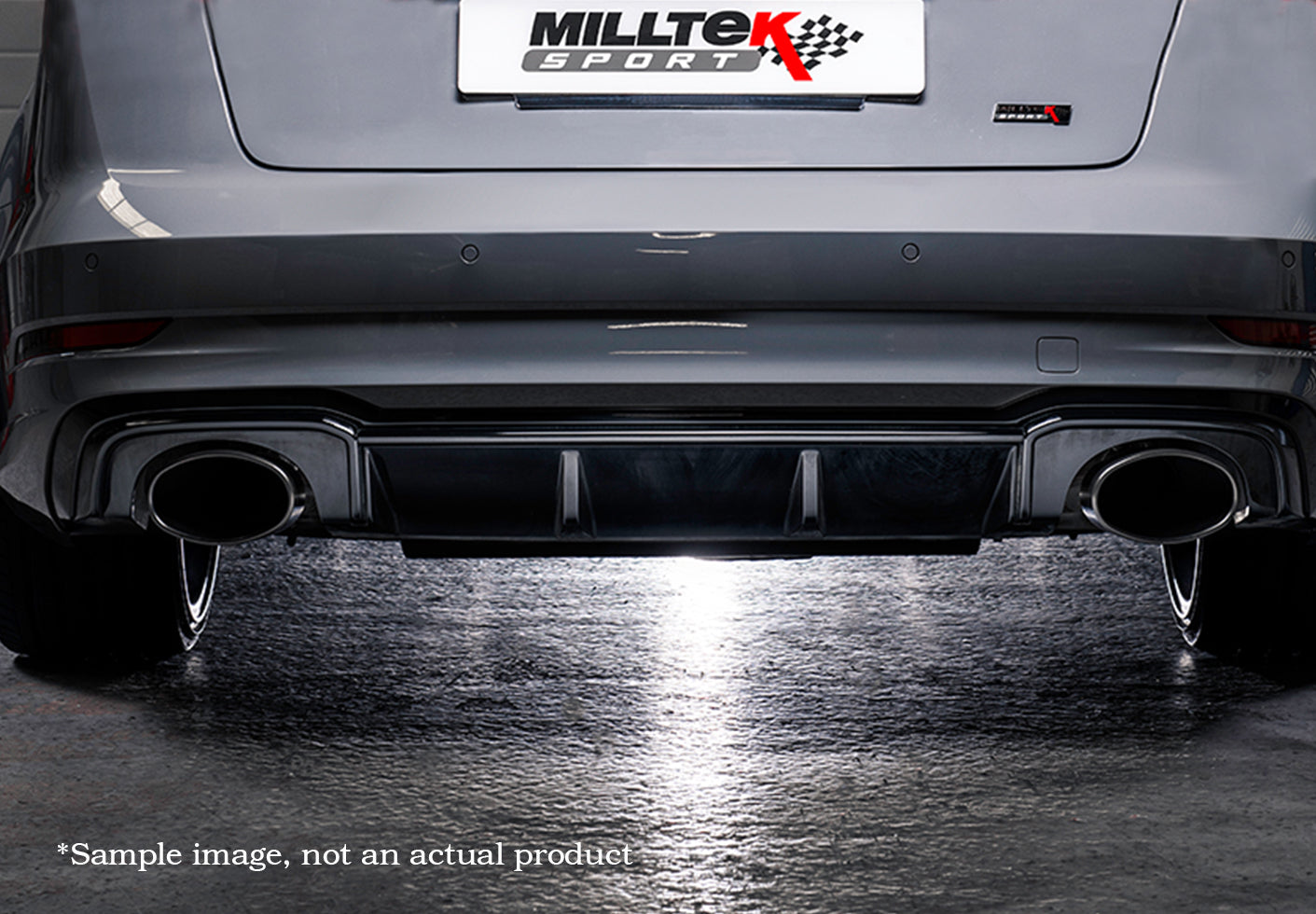 MILLTEK SPORT CAT BACK PART RESONATED – ROAD+ WITH POLISHED OVAL TRIMS